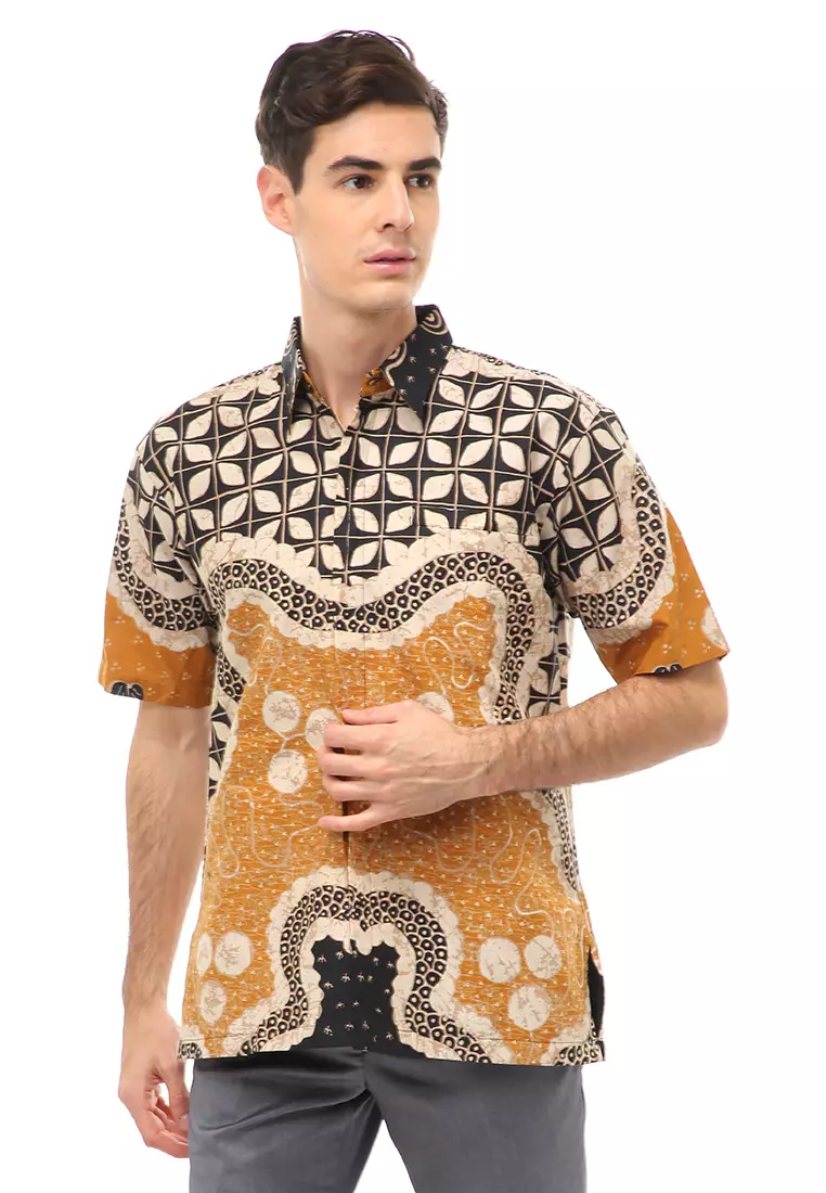 Jual Hamlin Kendrick Atasan Formal Kemeja Batik Pria Radhit Short ...