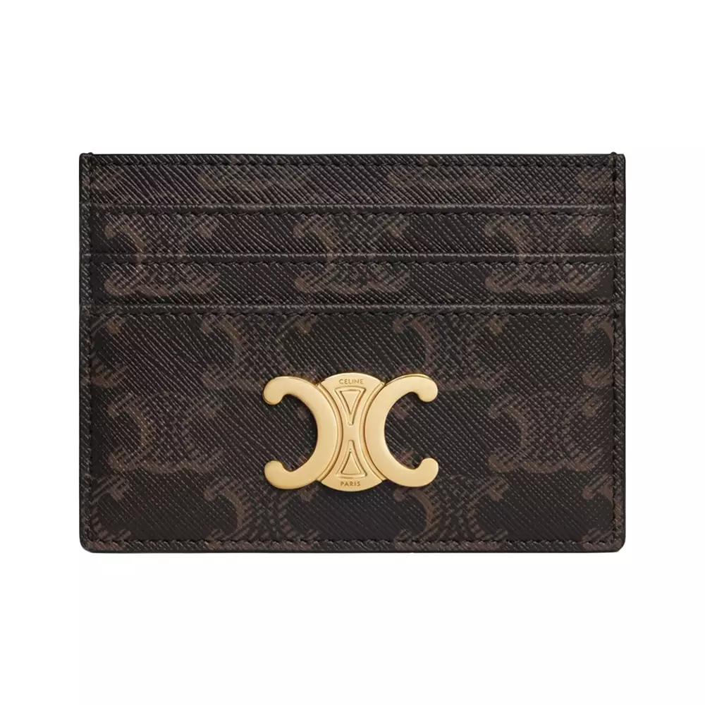 Jual Celine Celine Card Holder Logo In Triomphe Canvas Tan Original 2024 | ZALORA Indonesia
