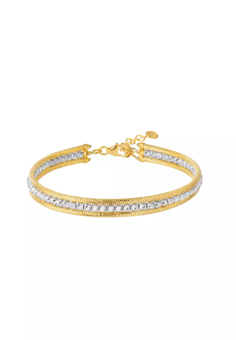 Buy TOMEI TOMEI Italy Beads Bangle, Yellow Gold 916 Online | ZALORA ...