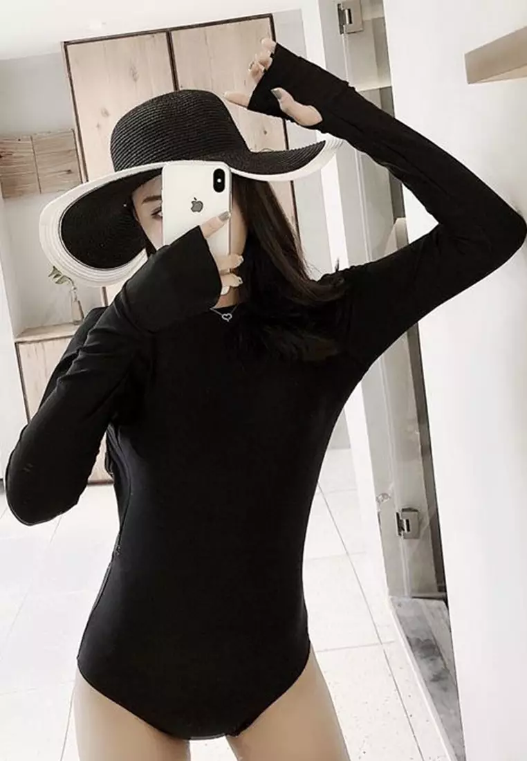 Jual Sunnydaysweety Conservative Long Sleeved Belly Covering Triangle
