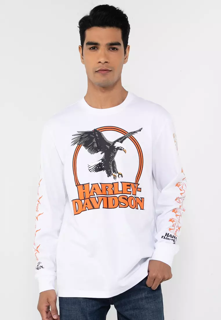 線上選購 Harley-Davidson Harley-Davidson Rising Eagle Long Sleeve Tee | ZALORA 台灣