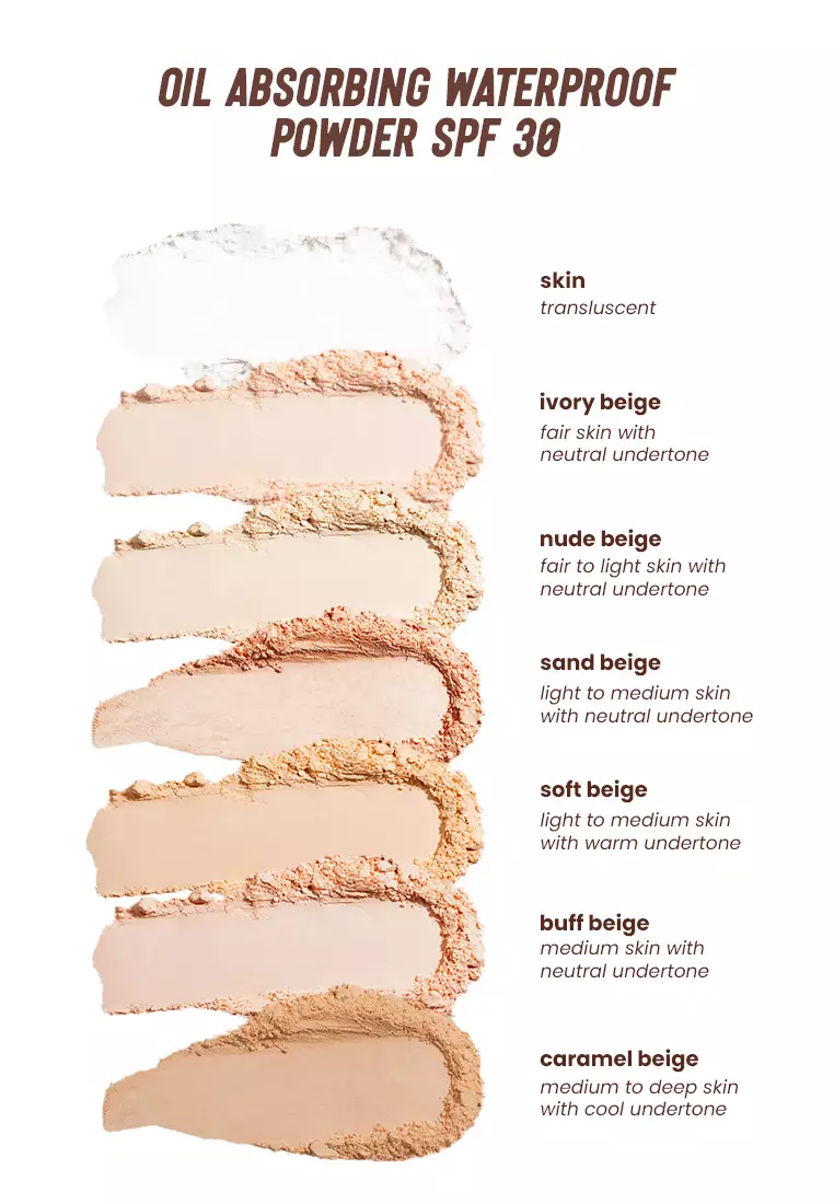 Buy Happy Skin Oil Absorbing Waterproof Powder SPF 30 in Sand Beige ...