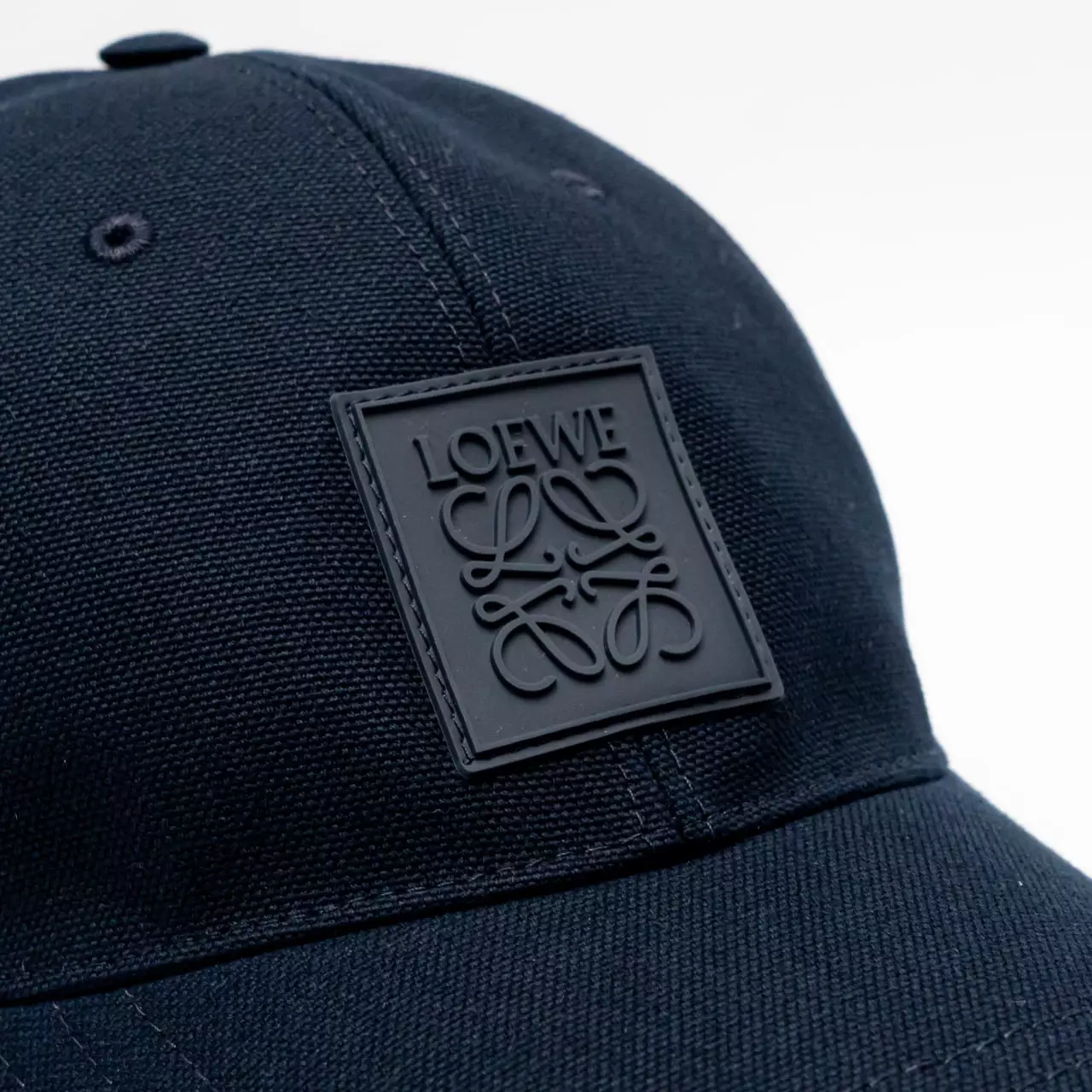 Jual LOEWE Loewe Logo Patch Baseball Cap in Canvas Deep Navy Original ...