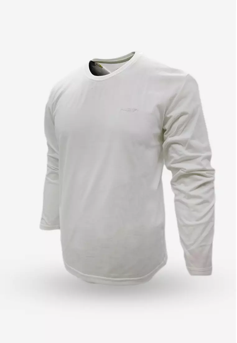 Jual IEBE Kaos Polos IEBE G1HM6005 Lengan Panjang White Original 2024 ...
