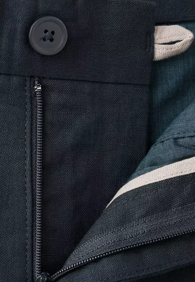 Buy MANGO Man Slim-Fit 100% Linen Bermuda Shorts 2026 Online | ZALORA