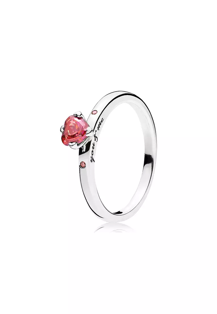 Buy PANDORA Pandora Sparkling Red Heart Ring Online | ZALORA Malaysia
