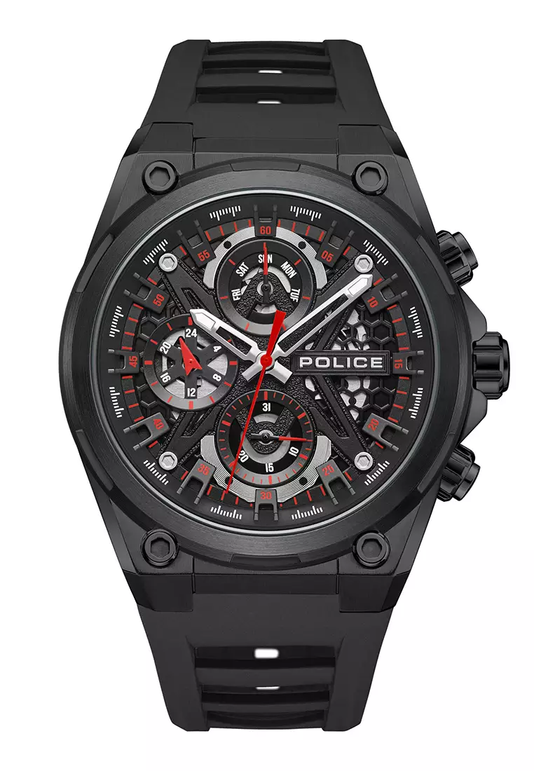 Buy Police Police Sonic Black Rubber Analog Quartz Watch For Men ...