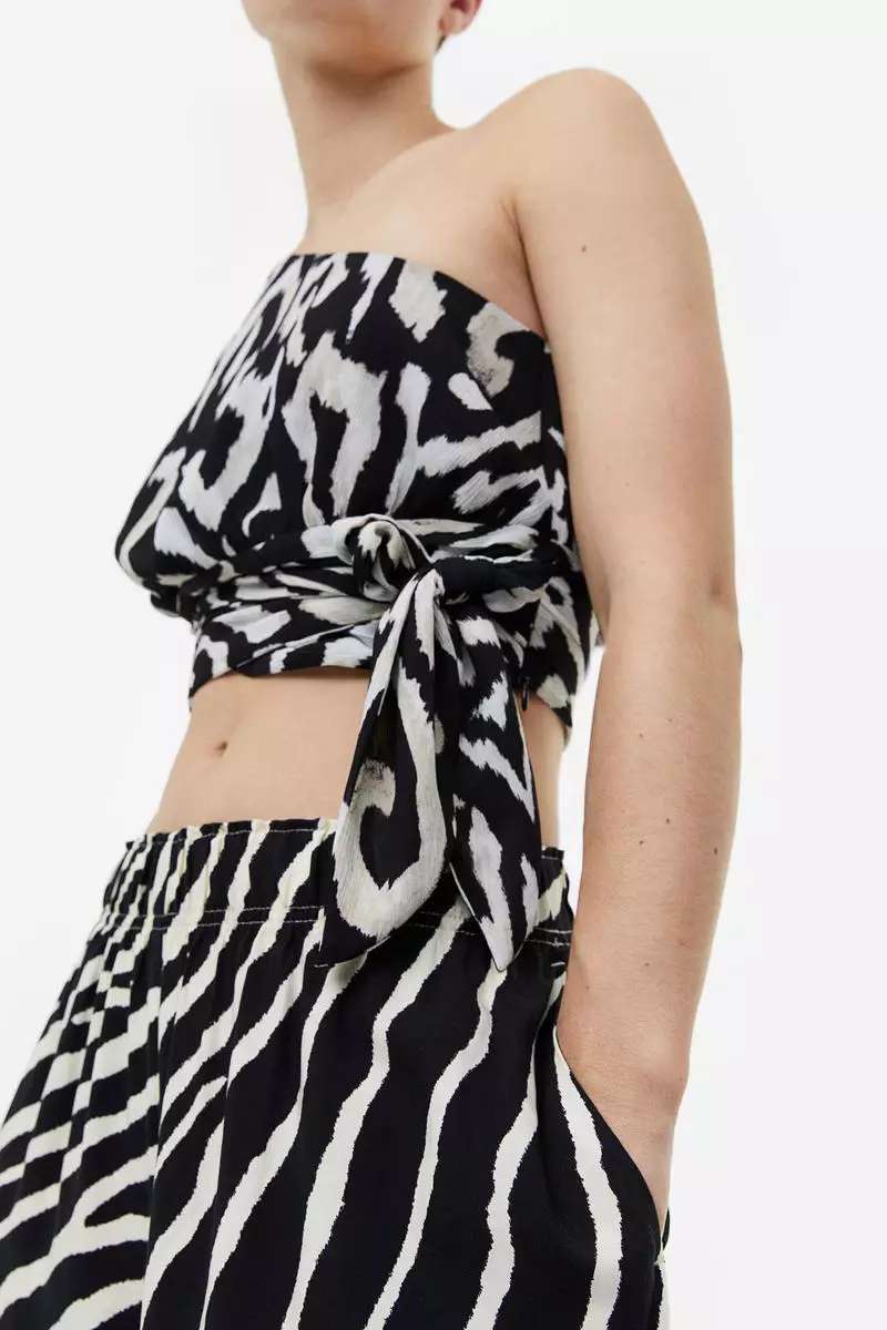 Buy Handm Cropped One Shoulder Top 2024 Online Zalora