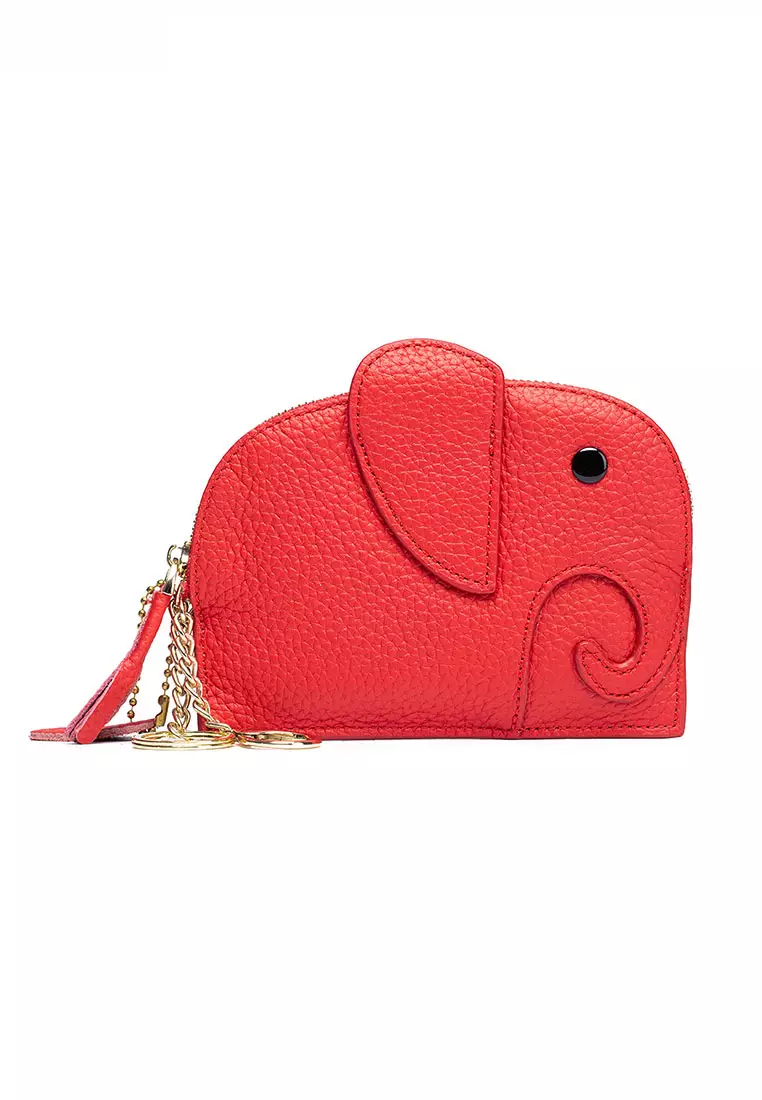 XAFITI Full -grain leather multi -purpose small elephant pull chain bag ...