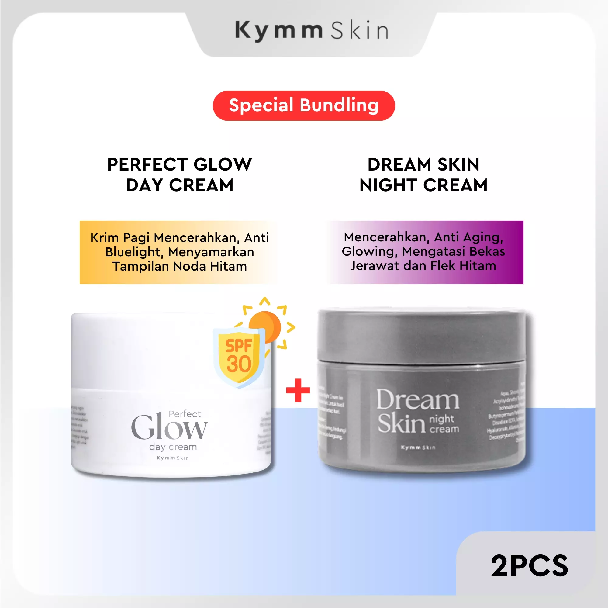 Jual Kymm Skin KYMM SKIN Day Cream 30GR x Night Cream 30GR Original ...