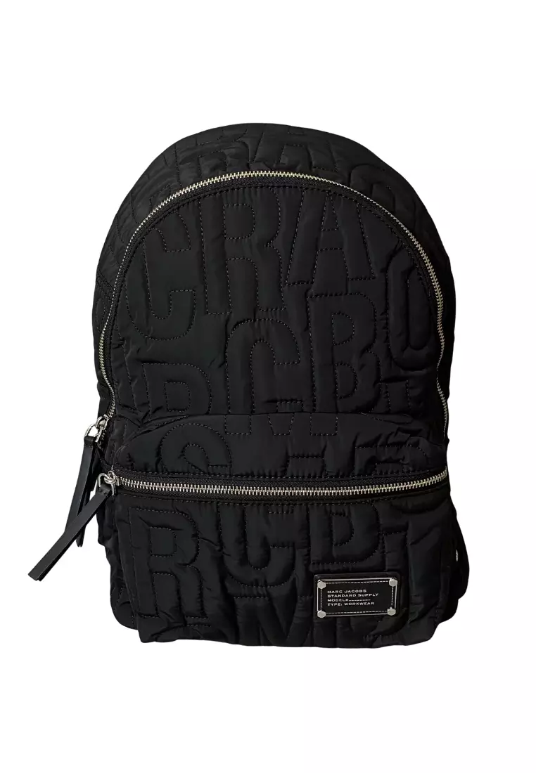 Jual Marc Jacobs Marc Jacobs Large Quilted Logo Nylon Backpack Original ...