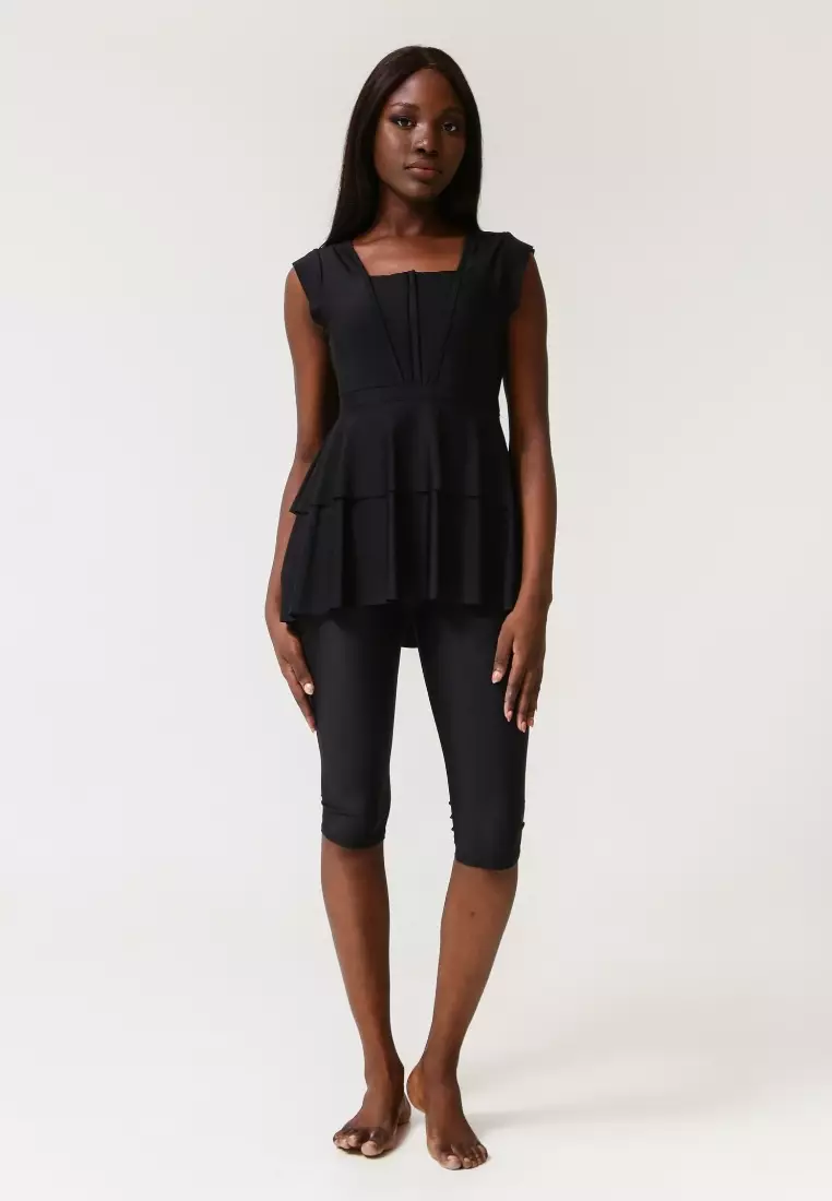 Buy LANUUK LANUUK Serena Midi Swimsuit – Black Online | ZALORA Malaysia