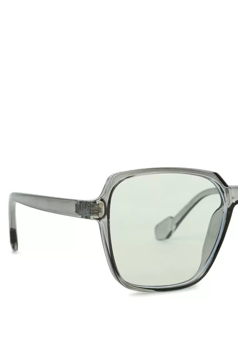Buy London Rag Relaxed Transparent Square Sunglasses In Grey 2025 ...