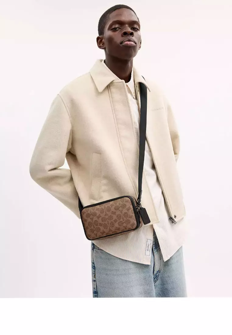 Buy COACH Colton Crossbody Bag 19 In Signature Canvas Online | ZALORA ...
