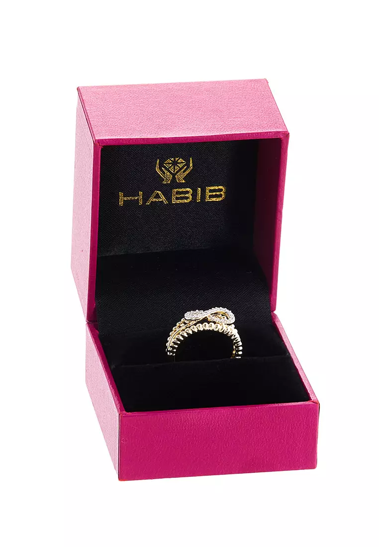 Buy Habib Habib Round Diamond Ring In 3759k Yellow And White Gold 263400222 2024 Online
