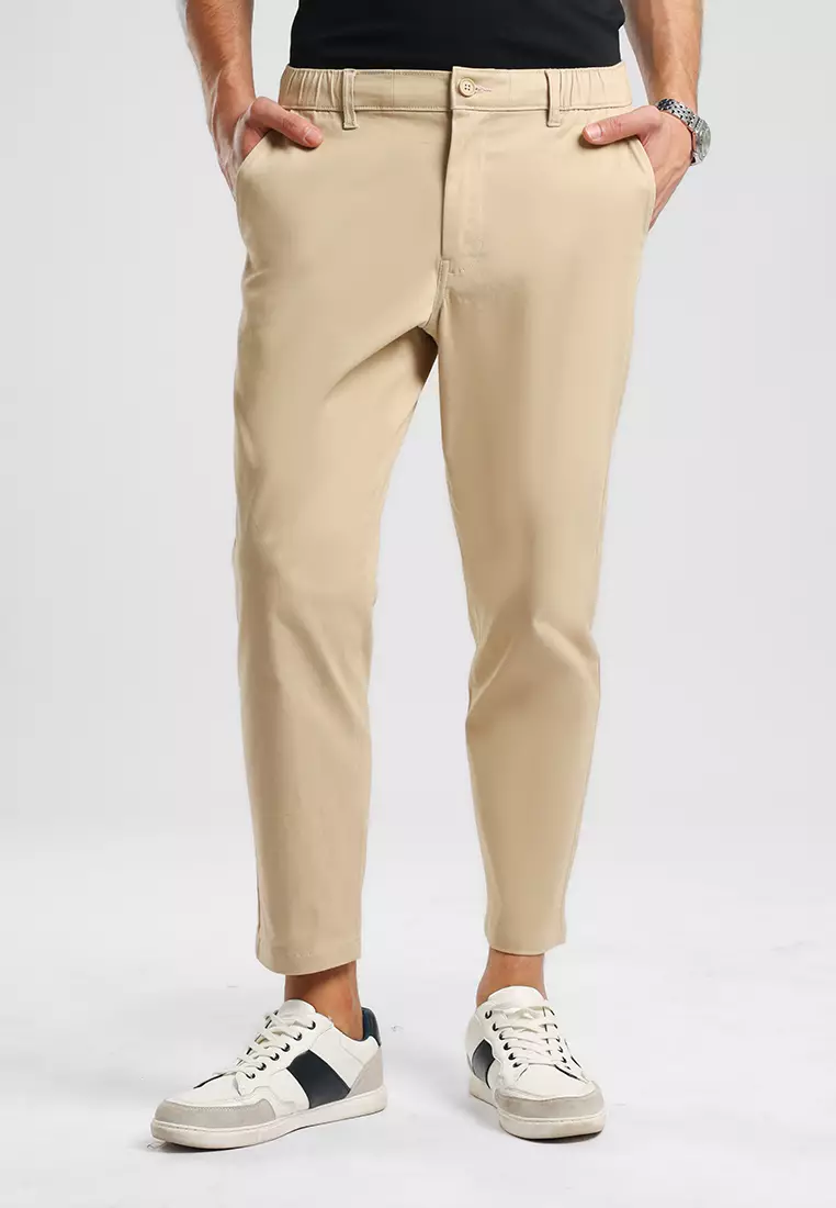 Jual Manzone MANZONE - Celana Pria Ankle Tobias 03 Relaxed Fit - Cream ...
