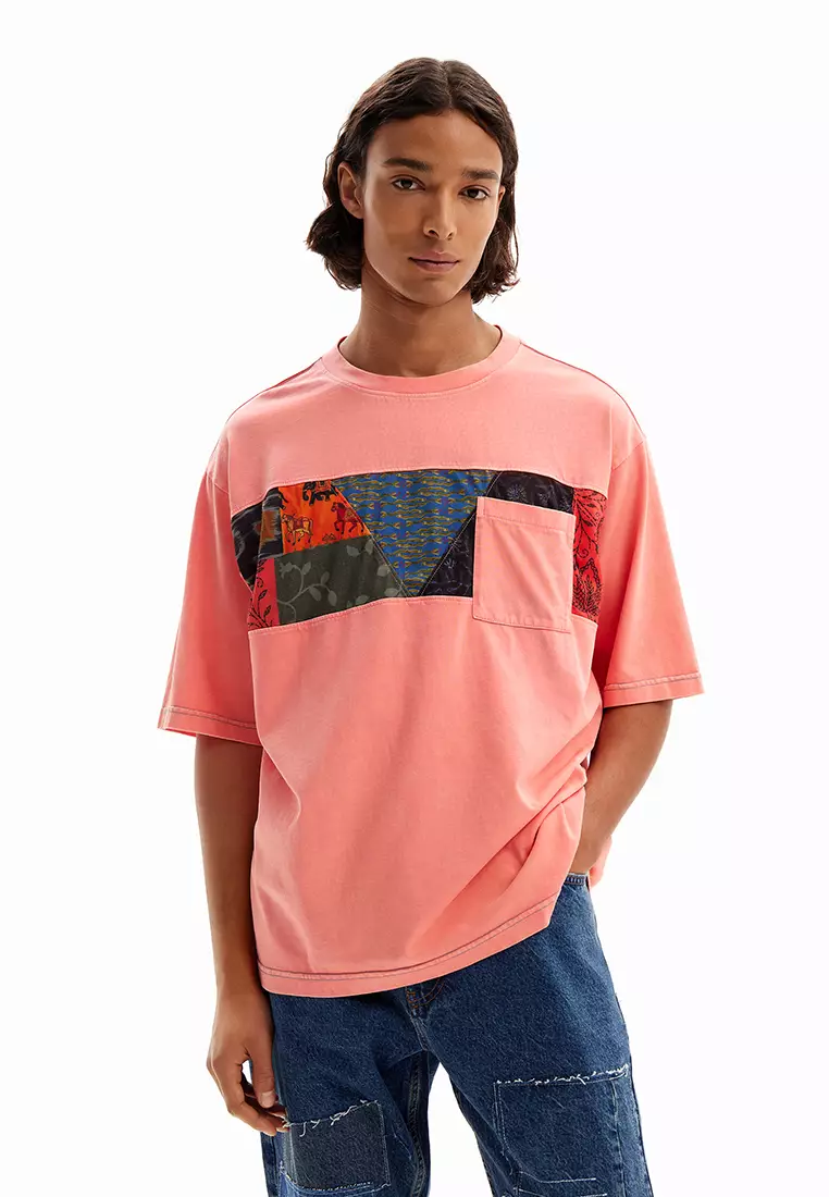 Buy Desigual Desigual Man Patchwork India T-shirt. 2026 Online | ZALORA