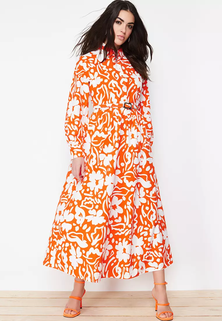 Buy Trendyol Floral Midi Dress Online | ZALORA Malaysia