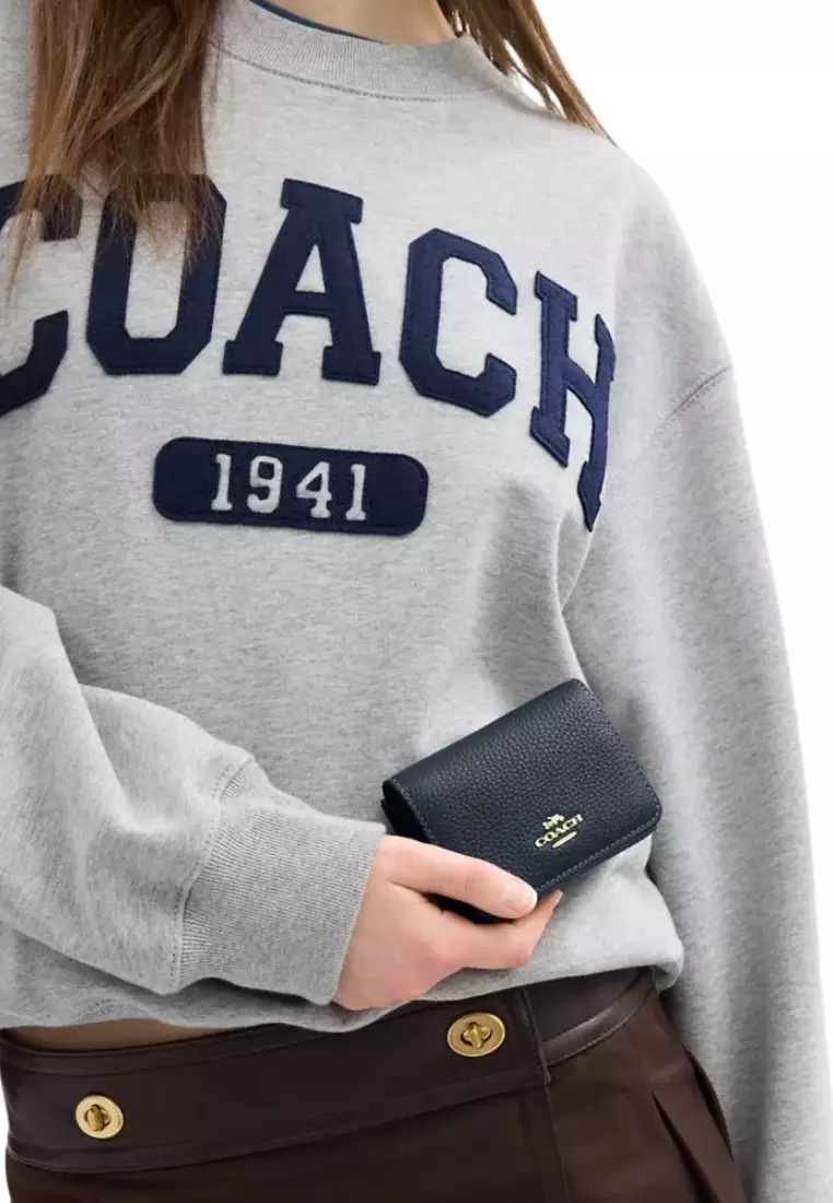 Buy Coach Coach Card Holder Wallet Signature Canvas With Cherry Print ...