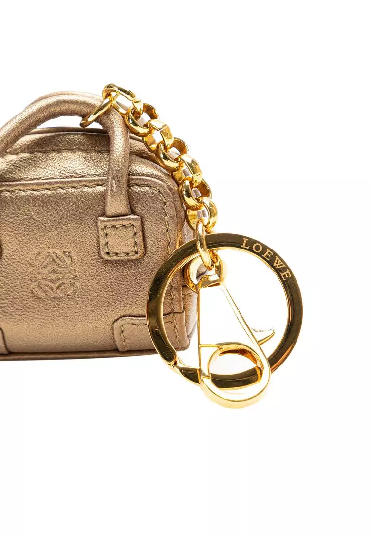 Buy Loewe Pre-Loved Leather Amazona Bag Charm Key Chain with -Plated ...