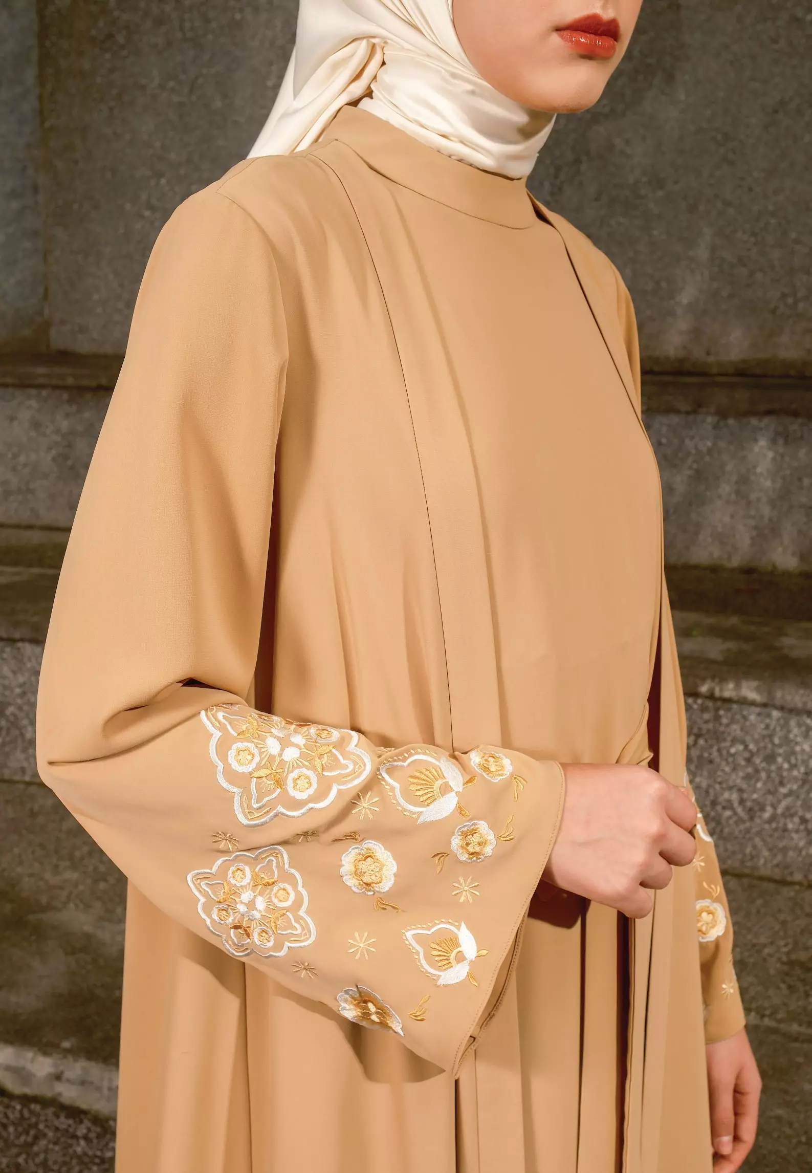 Jual SHAFIRA Bashira Dress Khaki | Gamis Panjang Wanita Muslim Wanita ...