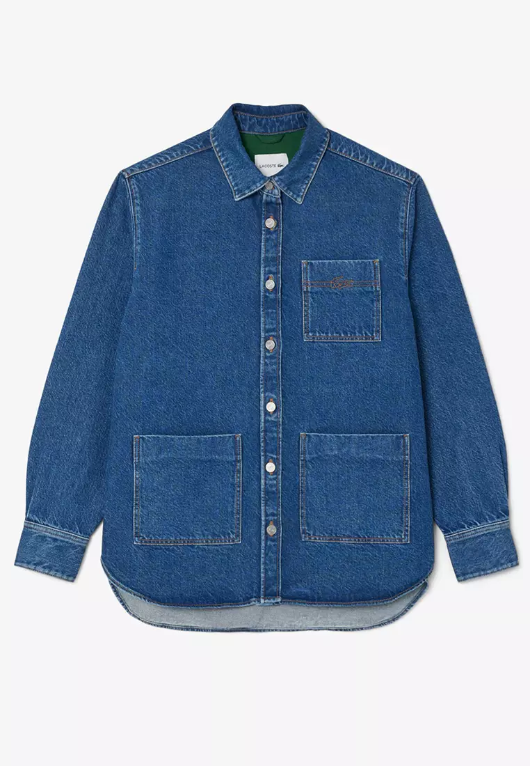 Buy Lacoste Oversized Denim Jacket 2026 Online | ZALORA