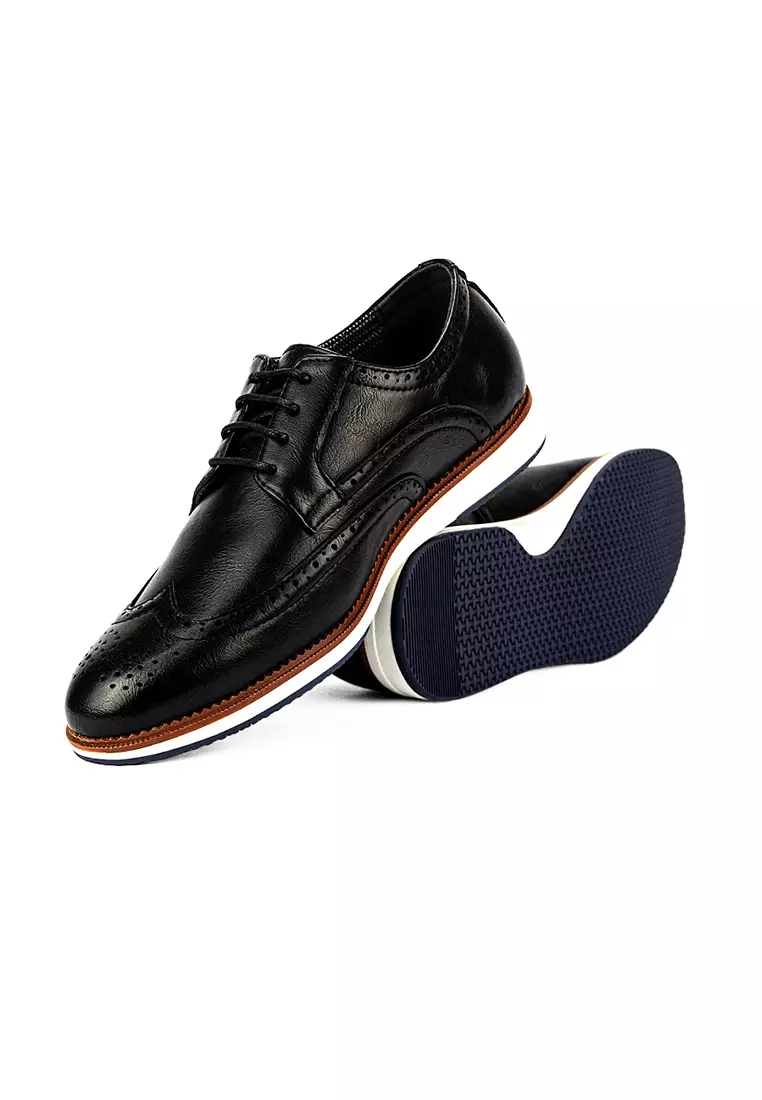 Buy Mario D' boro Runway Men's Casual Oxford Mw 24218 Black C45 2025 ...
