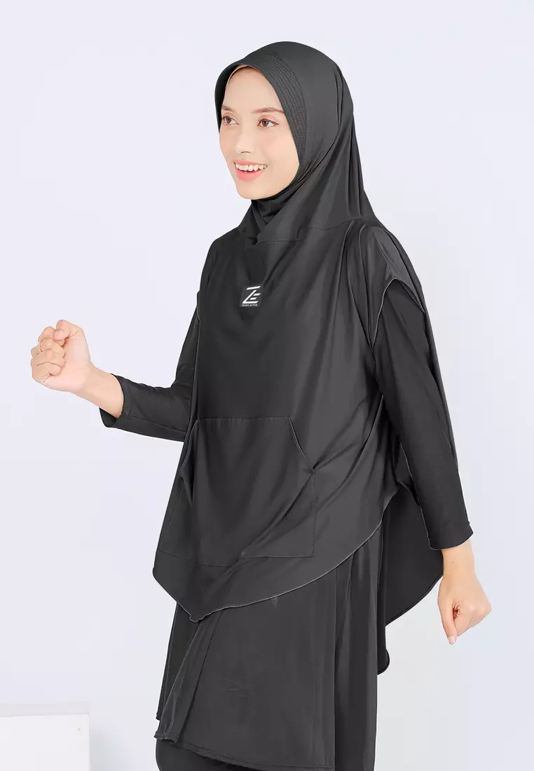 Jual zelena Zelena - Vivian Sport Hijab | Rompi Hijab Vest Olahraga - Black Original 2025 ...