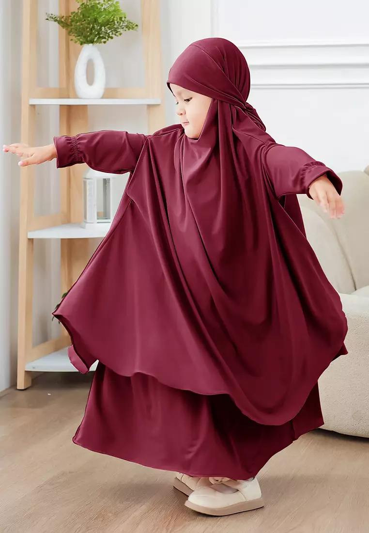 Jual COTTON BEE Wafa French Khimar Set | One Set Dress Abaya Syari ...