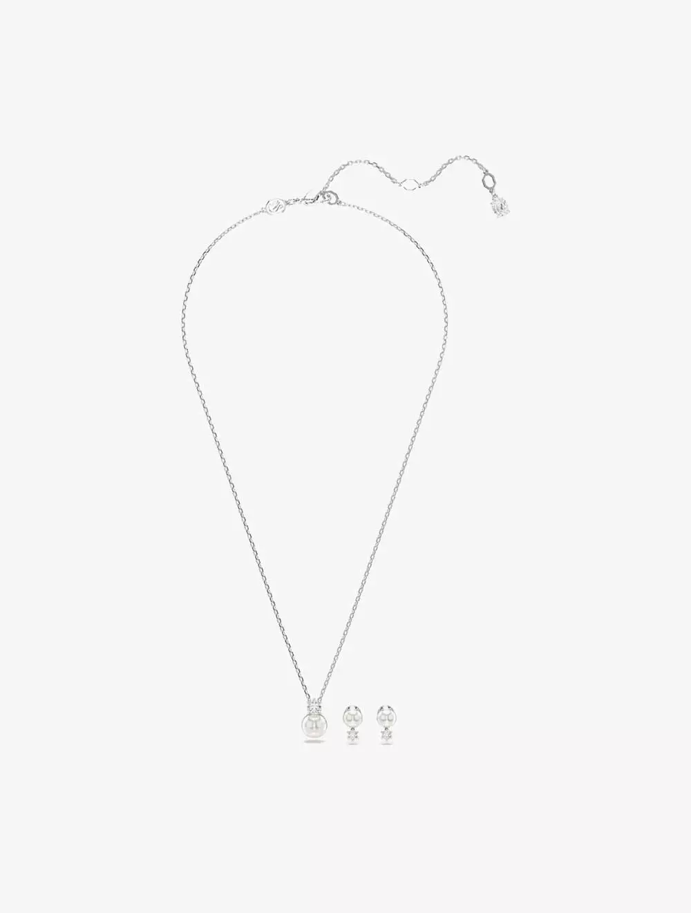 Jual Swarovski Matrix Set, Crystal Pearl, Round Cut, White, Rhodium ...