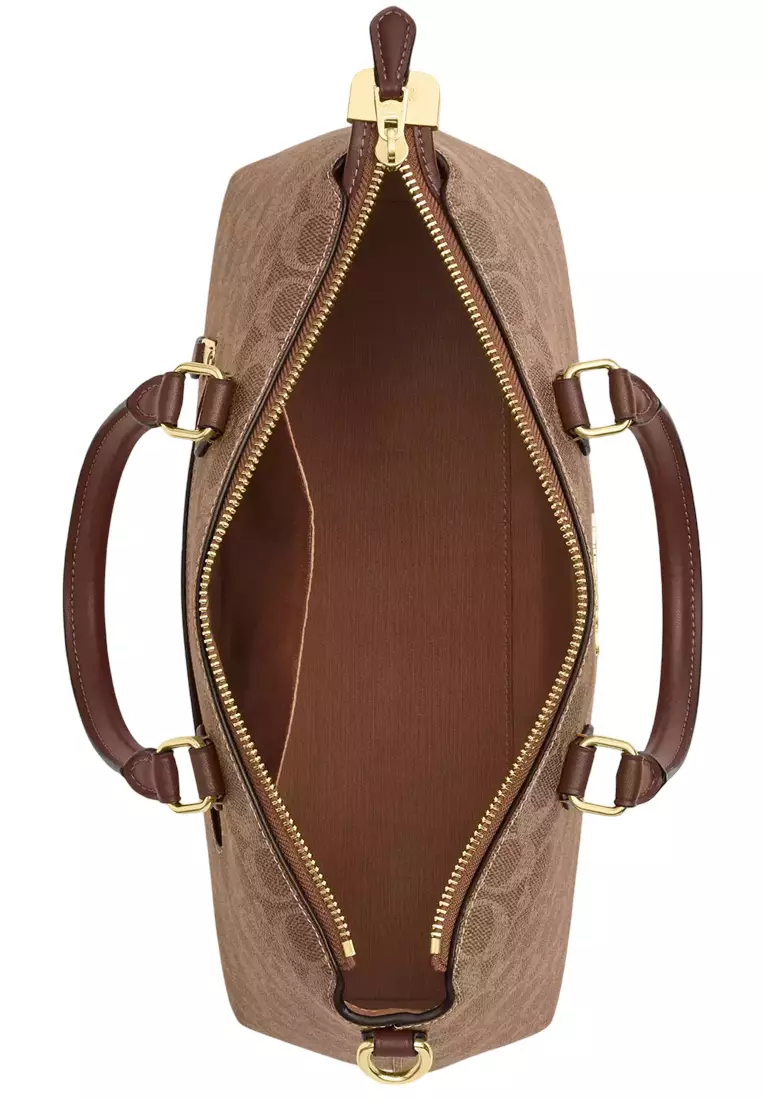 Buy Coach Georgia Satchel Bag In Signature Canvas - Tan/ Brown CW422 ...