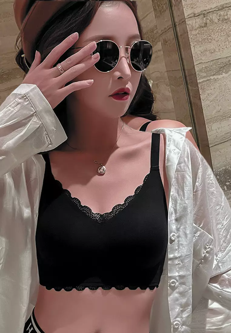Buy LYCKA LRMM9007- Lady Invisable Wearing Bra -Black Online | ZALORA ...