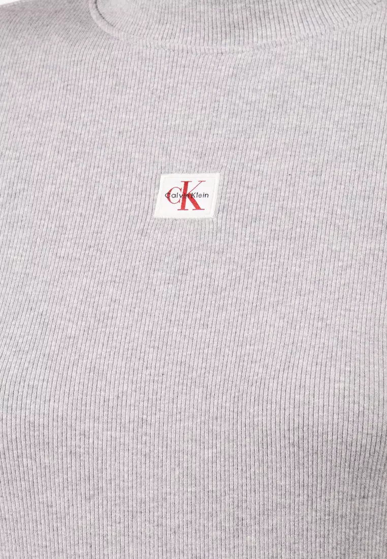 Buy Calvin Klein Woven Label Turtleneck Tee 2026 Online | ZALORA