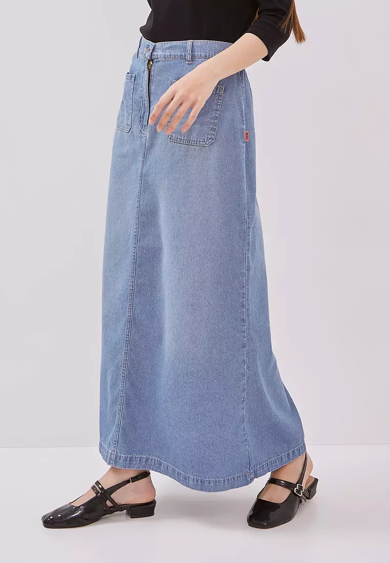 Jual DUST DUST Rok Denim Sakira Biru Muda (D. 21130) Original 2025 ...
