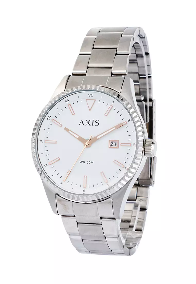 Buy Axis Axis Dexter Silver Stainless Steel Watch For Men AE1328-0101 ...