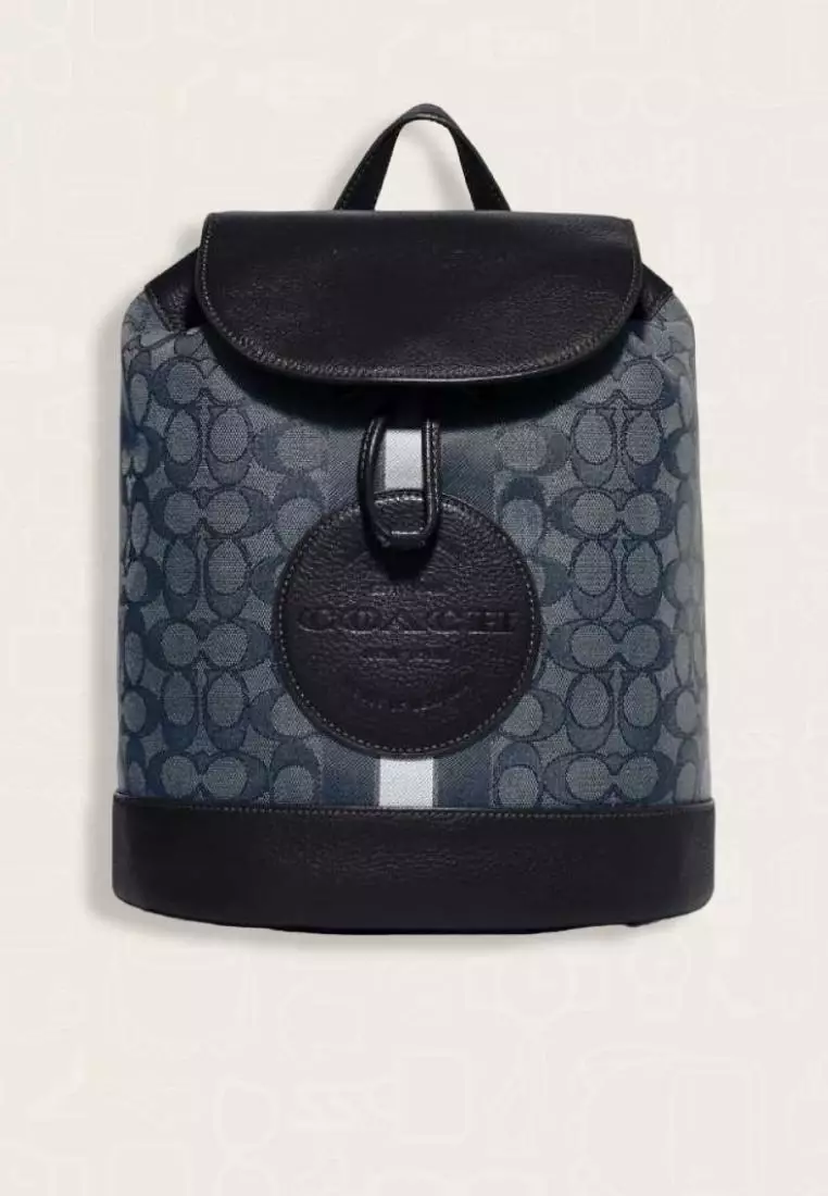 Jual Coach Coach Dempsey Drawstring Backpack In Signature Jacquard With ...