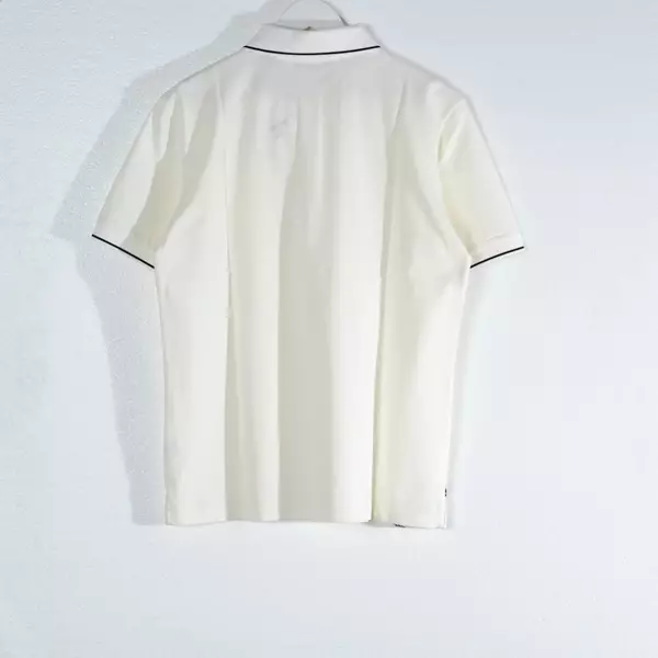 Jual Balmain Polo BALMAIN SMALL TEXT LINE SIDE TIPPED BLACK IVORY WHITE ...