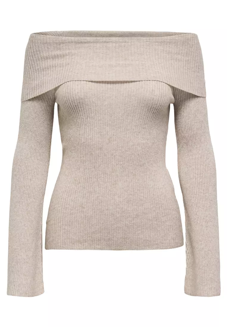Jual ONLY Jayden Long Sleeves Off Shoulder Knit Top Original 2025 ...