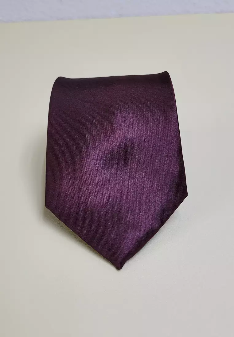 Buy Kings Collection Solid Color Fuchsia Tie Formal Necktie for Men ...