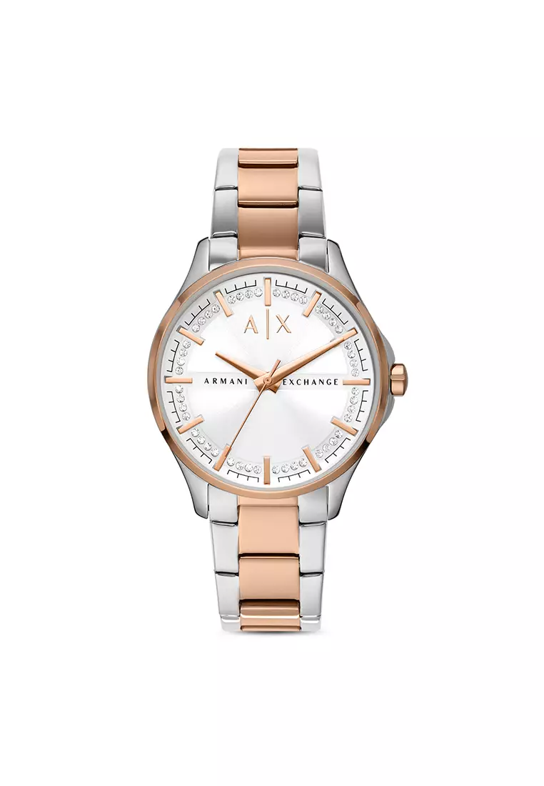 Buy Armani Exchange Lady Hampton Twotone Stainless Steel Watch AX5258 ...