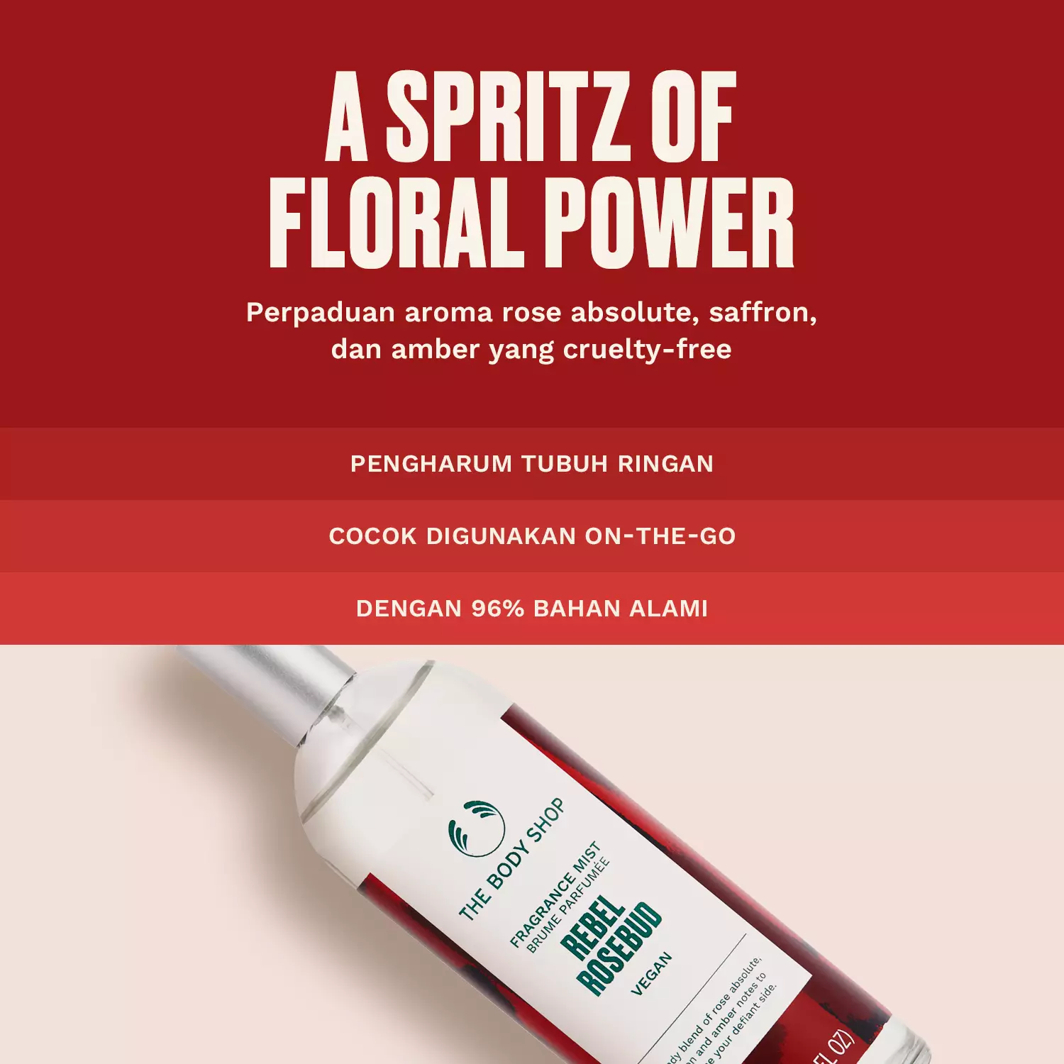 Jual The Body Shop Rebel Rosebud Body Mist 100ml Original 2023 | ZALORA ...
