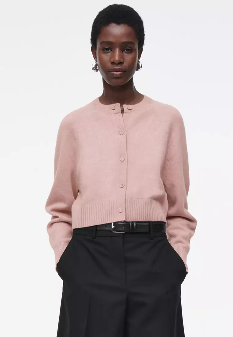 Buy Cos Cropped Wool Cardigan Online | ZALORA Malaysia