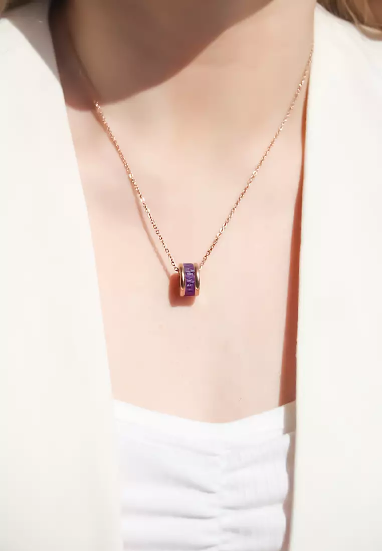 Buy CELOVIS Oceane Purple Cryolite Necklace Online | ZALORA Malaysia