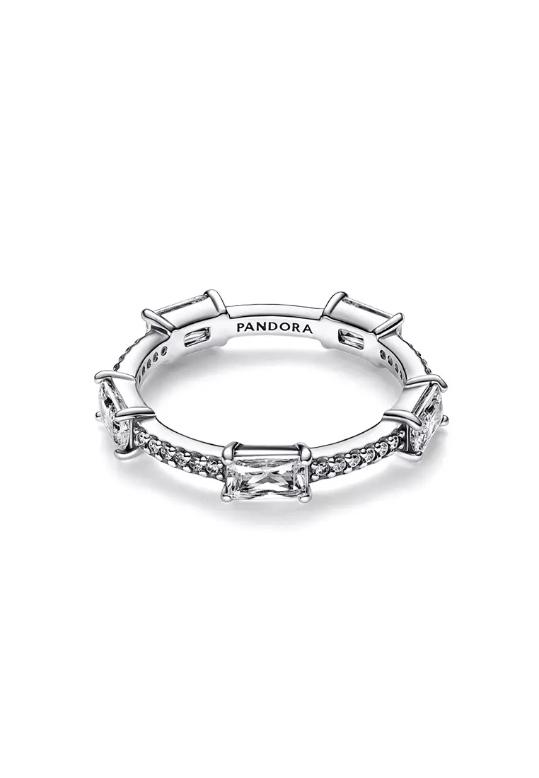 Buy PANDORA PANDORA Rectangular Bars Sparkling Pavé Ring Online ...