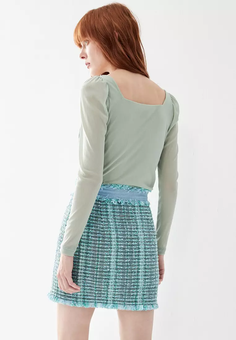 Buy iROO Basic Green Nylon Top 2025 Online | ZALORA