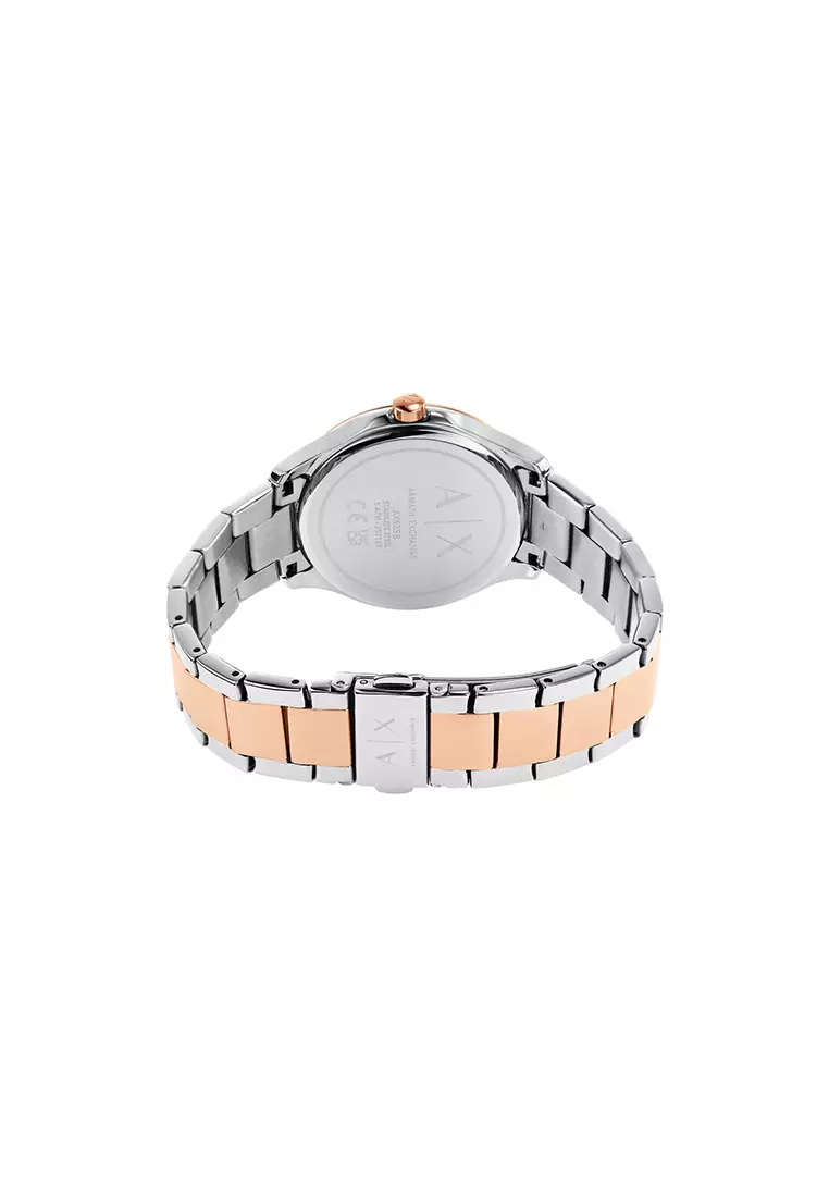 Buy Armani Exchange Lady Hampton Twotone Stainless Steel Watch AX5258 ...