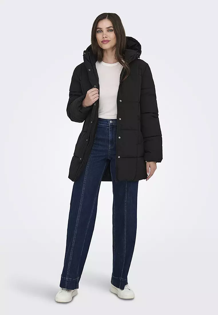 Buy JACQUELINE DE YONG Long Hooded Puffer Jacket Online | ZALORA Malaysia