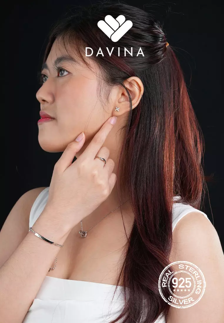 Jual DAVINA Jewelry DAVINA Ladies Xionne Earrings Sterling Silver 925 Original 2024 | ZALORA ...