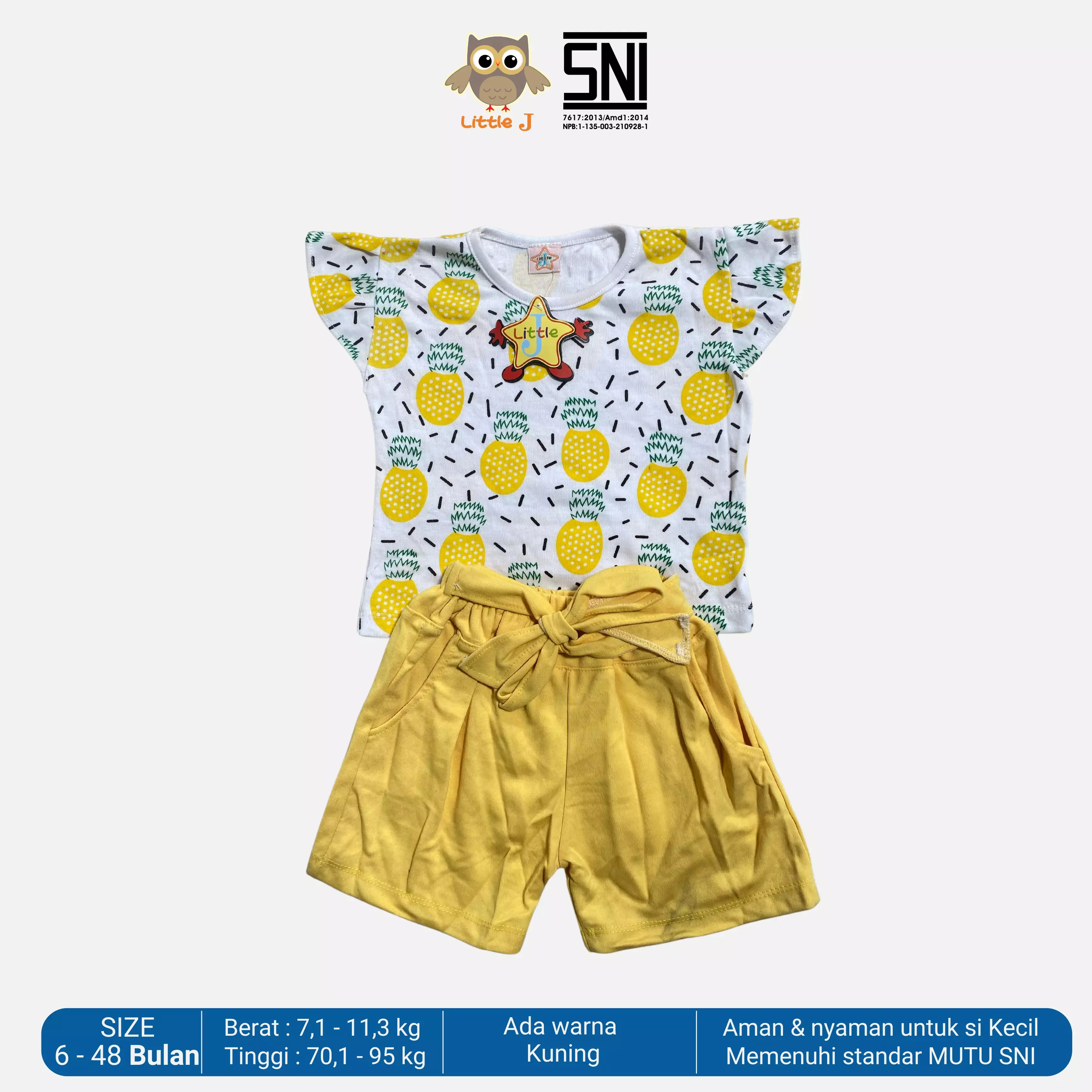 Jual Little J Little J Setelan Baju Anak Cewek Oblong Lengan Pendek ...