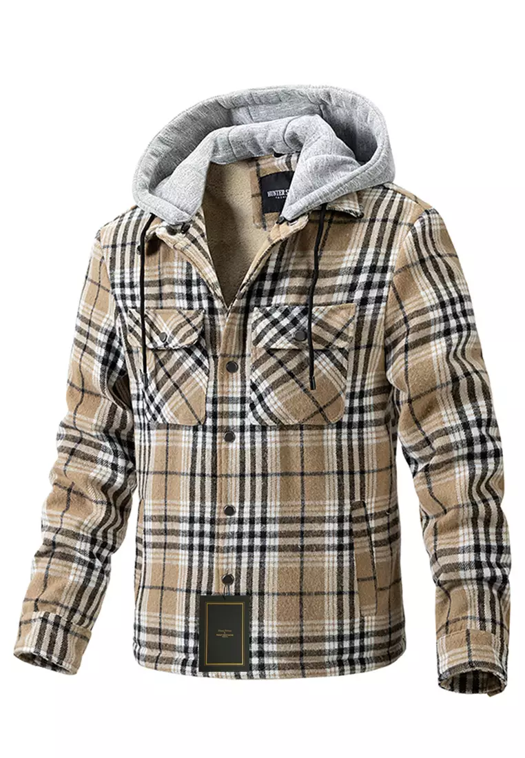 Twenty Eight Shoes Detachable Hooded Shirt Jacket BU88027 2024 | Buy Twenty Eight Shoes Online ...